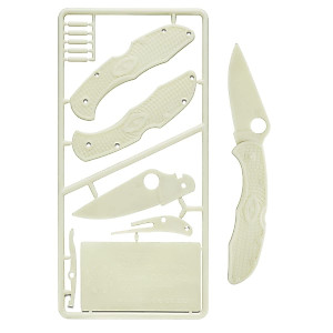 Spyderco Delica 4 Plastic Knife Kit - Glow-in-the-Dark and Easy Customization - PLKIT1