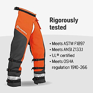 Husqvarna 587160705 Tech Technical Apron Chap, 40 to 42-Inch, Orange