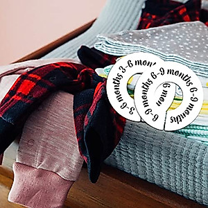 6 Hanger Dividers-Baby Closet Size Dividers - Baby Closet Dividers, Baby Clothing Size Age Dividers -Baby Closet Organizer For Nursery Organization, Baby Essentials For Newborn Essentials.