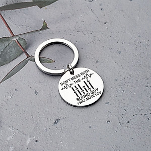TIIMG Don't Mess With The Sound Guy I Will Mute You Keychain Sound Engineer Gift Audio Engineer Gift Music Producer Gift (DON'T MESS US)