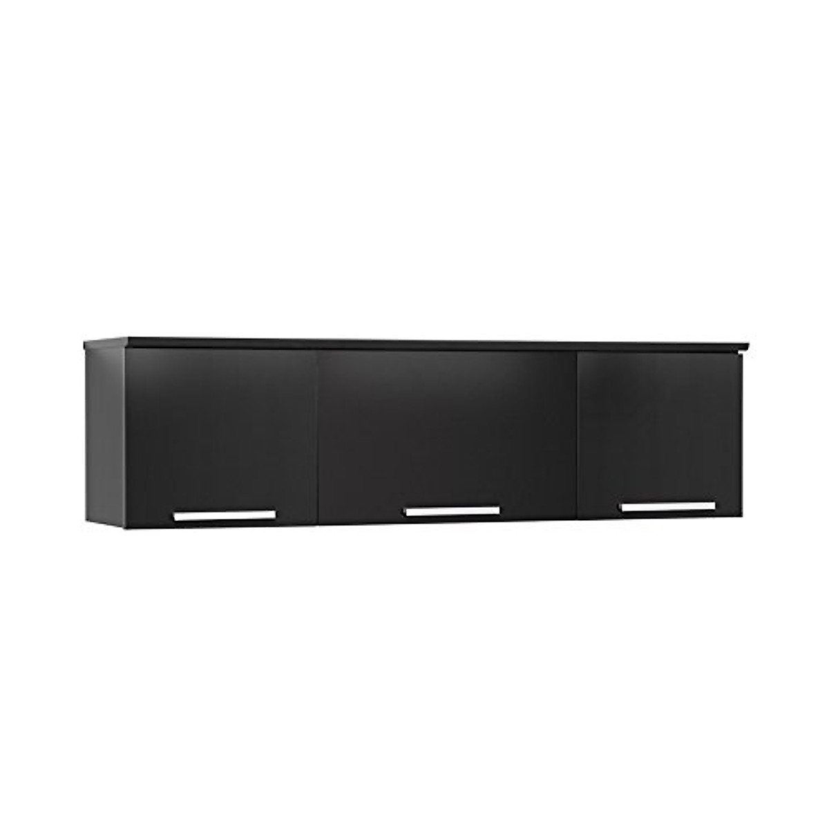Black Coal Harbor Wall Mounted Hutch, 12.5"D x 47.25"W x 13"H, Black