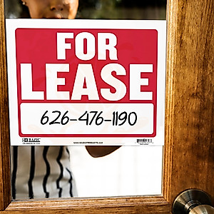BAZIC For Lease Sign 12"x16", For Rent Rental House Home Apartment Car Auto Store Shops Business Waterproof Indoor Signage, 360-Packs