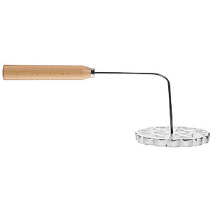 Bunuelos Molds with Handle Pancake Mold Pancake Mold Household Wooden Handle Spoon Kitchen Frying Snack Spoon Non-stick Stainless Steel Spoon Pancake Molds Pancake Molds