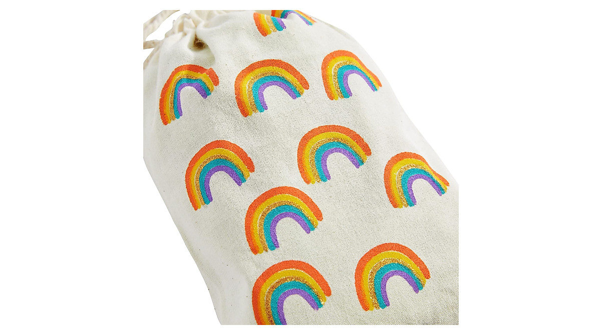 Rainbow Party Favor Bags – 12 Durable Mini Canvas Gift Pouches for Kids ...