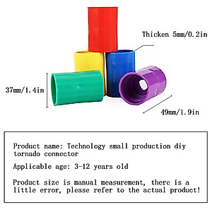 Tornado Bottle Connectors Cyclone, Plastic Tornado Connector Vortex Bottle Connectors for Students Scientific Experiment and Test (5 Pcs)
