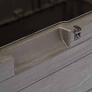 YEZIYIYFOB 74 gal Outdoor Storage Deck Box Garden Patio Storage Cabinet Chest Organizer Storing Pillow Tool Box Indoor Interior Container, Patio, Lawn Backyard Brown 46.1" x 17.7" x 22"