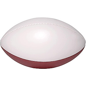Ballstars Autograph Blank Full Regulation 12 Inch Football Without Base | Official Size 9 | Football Trophy for Signing with Two White Panels