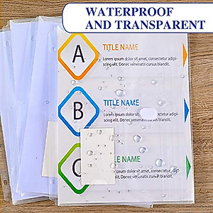 Sooez Expandable Clear Poly Binder Pocket, 10 Pack, Side Loading,Letter Size, Pocket Folders Poly Envelopes Clear Document Folders for 3 Ring Binder with Label Pocket for School Home Office