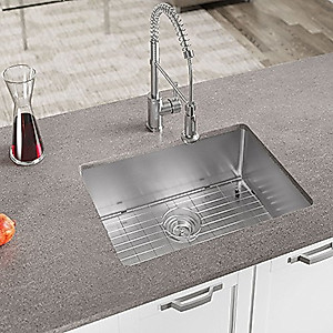 MR Direct 2620S-18 Stainless Steel Undermount 26 in. Single Bowl Kitchen Sink