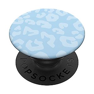 Pastel Blue Leopard Print Light Blue Leopard Cheetah Animal PopSockets PopGrip: Swappable Grip for Phones & Tablets