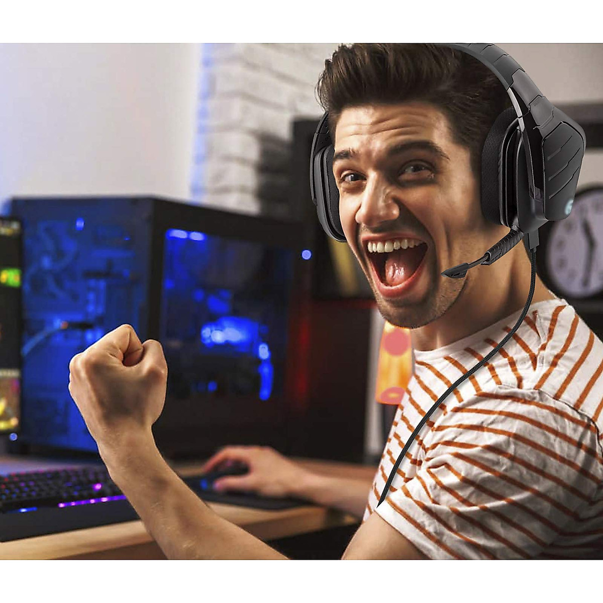 weishan Micro USB Audio Cable Replacement for Logitech G633 G933 Headset for Charging or Aux Braided 6 ft