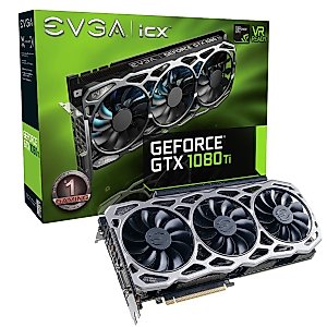 EVGA GeForce GTX 1080 Ti FTW3 Gaming, 11GB GDDR5X, iCX Technology - 9 Thermal Sensors & RGB LED G/P/M, 3X Async Fan Control, Optimized Airflow Design Graphics Card 11G-P4-6696-KR (Renewed)