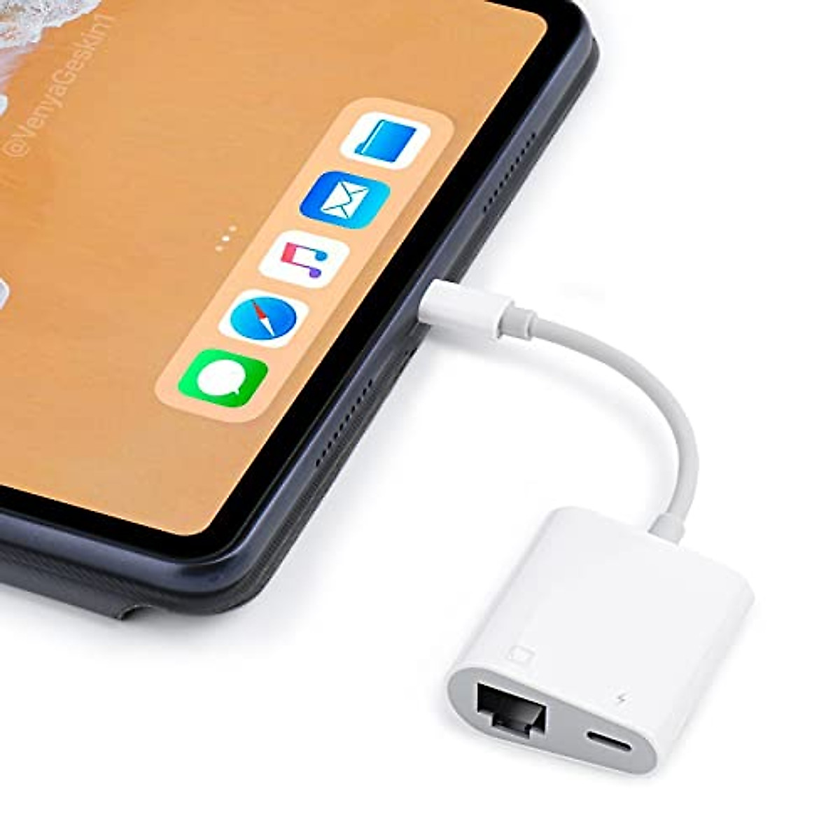 RJ45 Ethernet Adapter for lPhone[Compatible with Apple MFi Certified],10/100Mbps,Support iOS 15, Ethernet Adapter with Charge Port