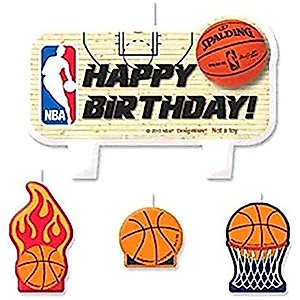 Amscan NBA Birthday Cake Candle Set - 4 Pcs