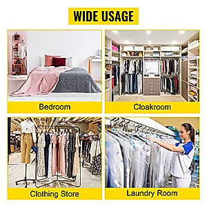 VEVOR Z Rack, 300 lbs Industrial Grade Z Base Garment Rack, 24" x 63" x 63" Height Adjustable Clothes Rack, Sturdy Steel Heavy Duty Clothing Rack w/ Lockable Casters for Home Garment Store Black