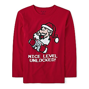 The Children's Place Boys All Holidays Long Sleeve Graphic T-Shirts Christmas Nice Level Small