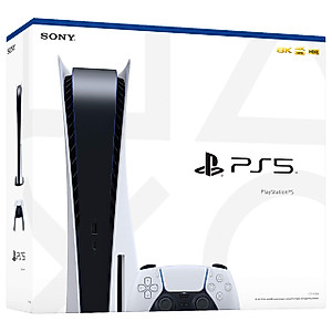Sony PS5 PlayStation 5 Console Disc Version - Wireless Controller, x86-64-AMD Ryzen Zen 8 Cores CPU, 16GB GDDR6 Memory, 825GB SSD Storage