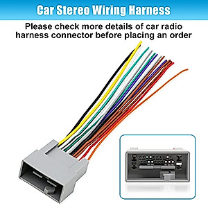 Fiegromech Radio Wiring Harness Adapter for Honda Accord Civic FIT CRV CRZ Odyssey Pilot Ridgeline Acura Car Stereo Radio Wire Cable