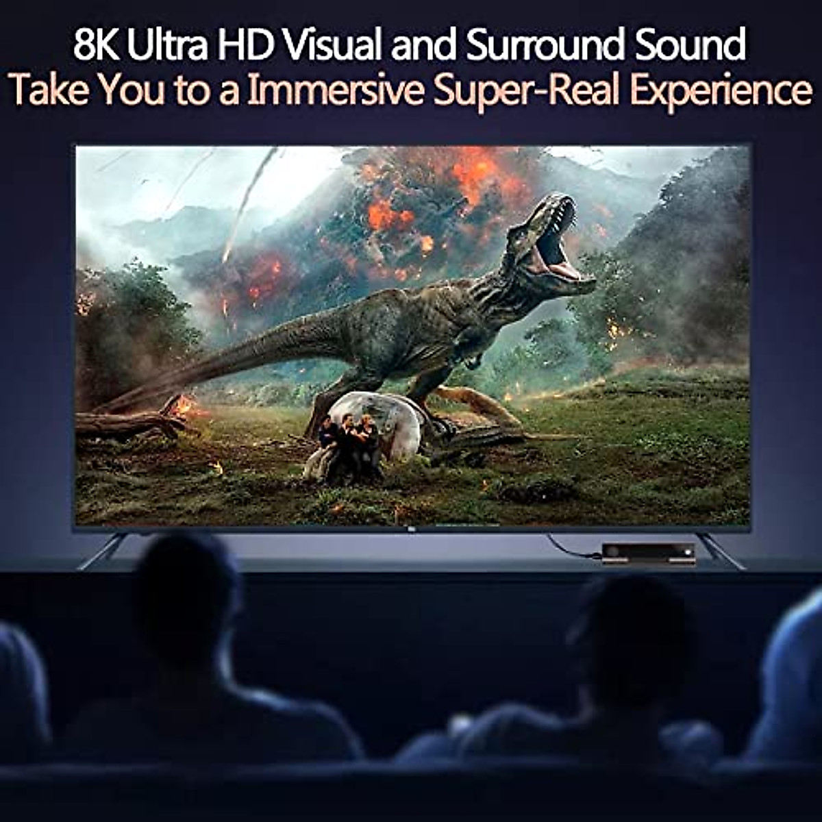 8K HDMI Cable 15 Ft, 2 Pack Ultra High Speed Braided HDMI 2.1 Cord Support 48gbps 8K 60Hz 4K 120Hz 144Hz HDR eARC HDCP 2.2 2.3 for Gaming Compatible with PS4 PS5 Dolby Vision Roku Samsung QLED TV