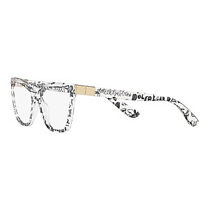 Dolce & Gabbana DG5076-3314 Eyeglass Frame TRANSPARENT GRAFFITI w/DEMO LENS 53mm