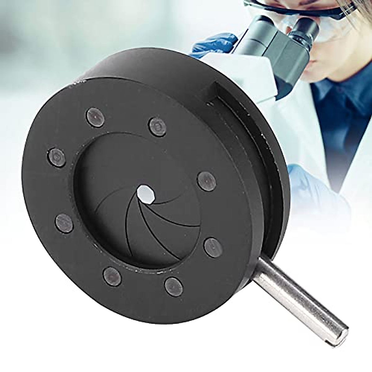 Microscope Adjustable Aperture, SK6 SK8 SK12 SK23 SK25 Microscope Iris Adapter, Optical Diaphragm for Microscope(SK8)