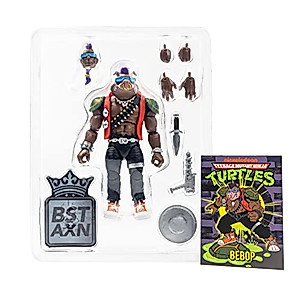 The Loyal Subjects BST AXN Teenage Mutant Ninja Turtles Bebop 80's 5" Action Figure with Accessories