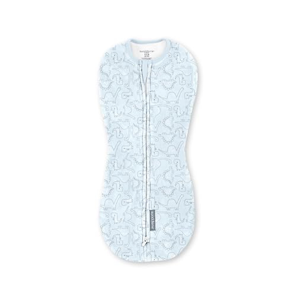 SwaddleMe by Ingenuity Compression Swaddle Pod, Two-Way Zipper for Easy Changes, Improves Sleep & Calms Startle Reflex, 0-2 Months, 2-Pack - Dino Jam