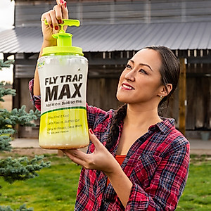 RESCUE! Fly Trap Max Bundle – Large Reusable Outdoor Fly Trap & Refill Bundle - 2 Traps + 2 Refills