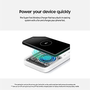 SAMSUNG 15W Wireless Charger Duo w/USB C Cable, Fast Charge 2 Devices at Once, Cordless Charging Pad for Galaxy Phones and Devices, 2022, Includes Microfiber Cleaning Cloth - Black