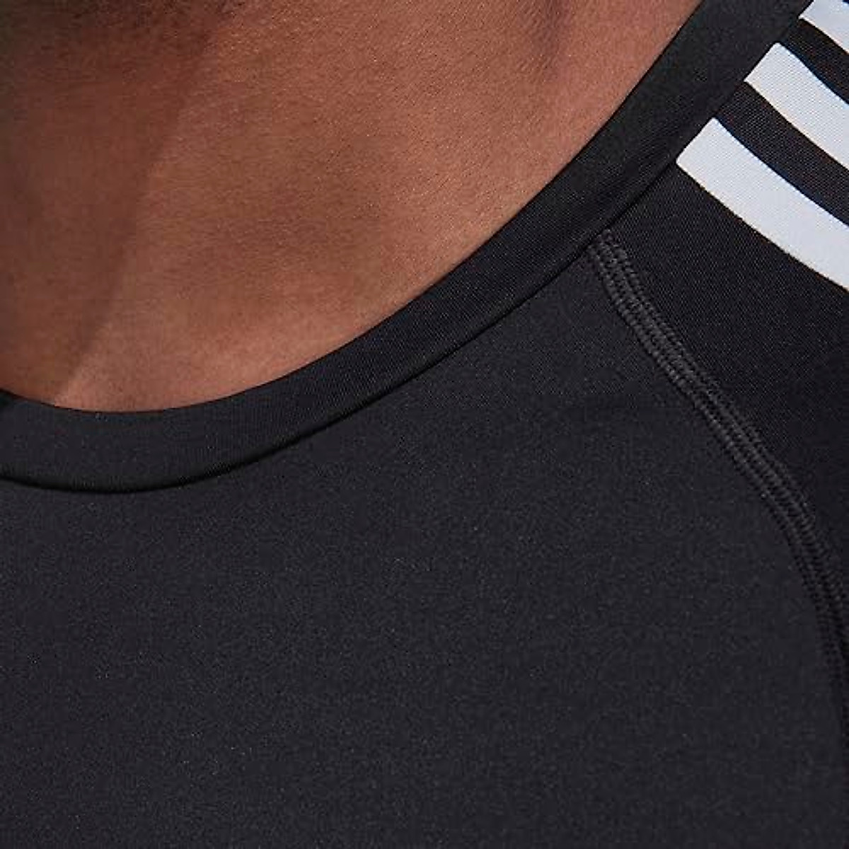 adidas Techfit 3-Stripes Training Long Sleeve Tee Men's, Black, Size 2XL