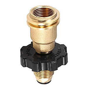 Hooshing Universal Fit Propane Tank Adapter Converts POL LP Tank Service Valve to QCC1/Type 1 with Wrench Old to New Connection Style