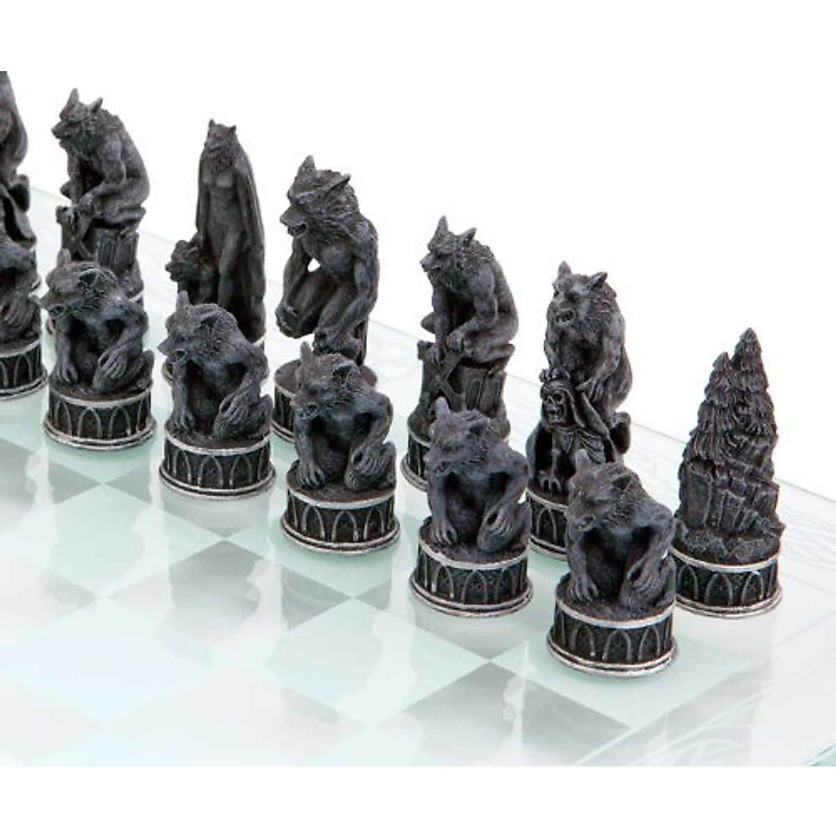 Nemesis Now Vampire & Werewolf Chess Set 44cm Black