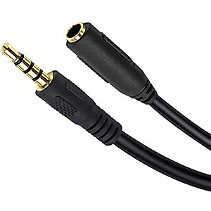 Traovien 3.5mm Splitter Cable, 3.5mm 1/8 inch 4-Pole TRRS Male to Female 1 to 5 Way Audio Stereo Splitter Extension Cable for Headset Audio Splitter (1Pcs)(3.5mm 4pole 1M/5FM)