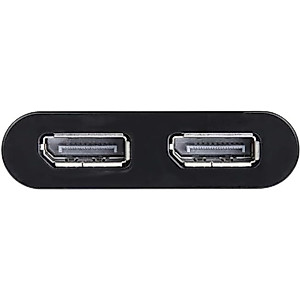 StarTech.com USB 3.0 to Dual DisplayPort Adapter 4K 60Hz, DisplayLink Certified, Video Converter with External Graphics Card - Mac & PC (USB32DP24K60), Black