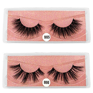 Wholesale Eyelashes 10/20/30/50/100 Pairs Faux 3D Mink Lashes Bulk Natural False Eyelashes Set Makeup Thick Mink Eyelashes Pack (Mix 10 pairs)