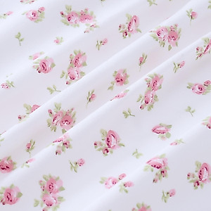 Modern Threads Soft Microfiber Printed Sheets - Luxurious Microfiber Bed Sheets - Includes Flat Sheet, Fitted Sheet with Deep Pockets, & Pillowcases Ivory Queen