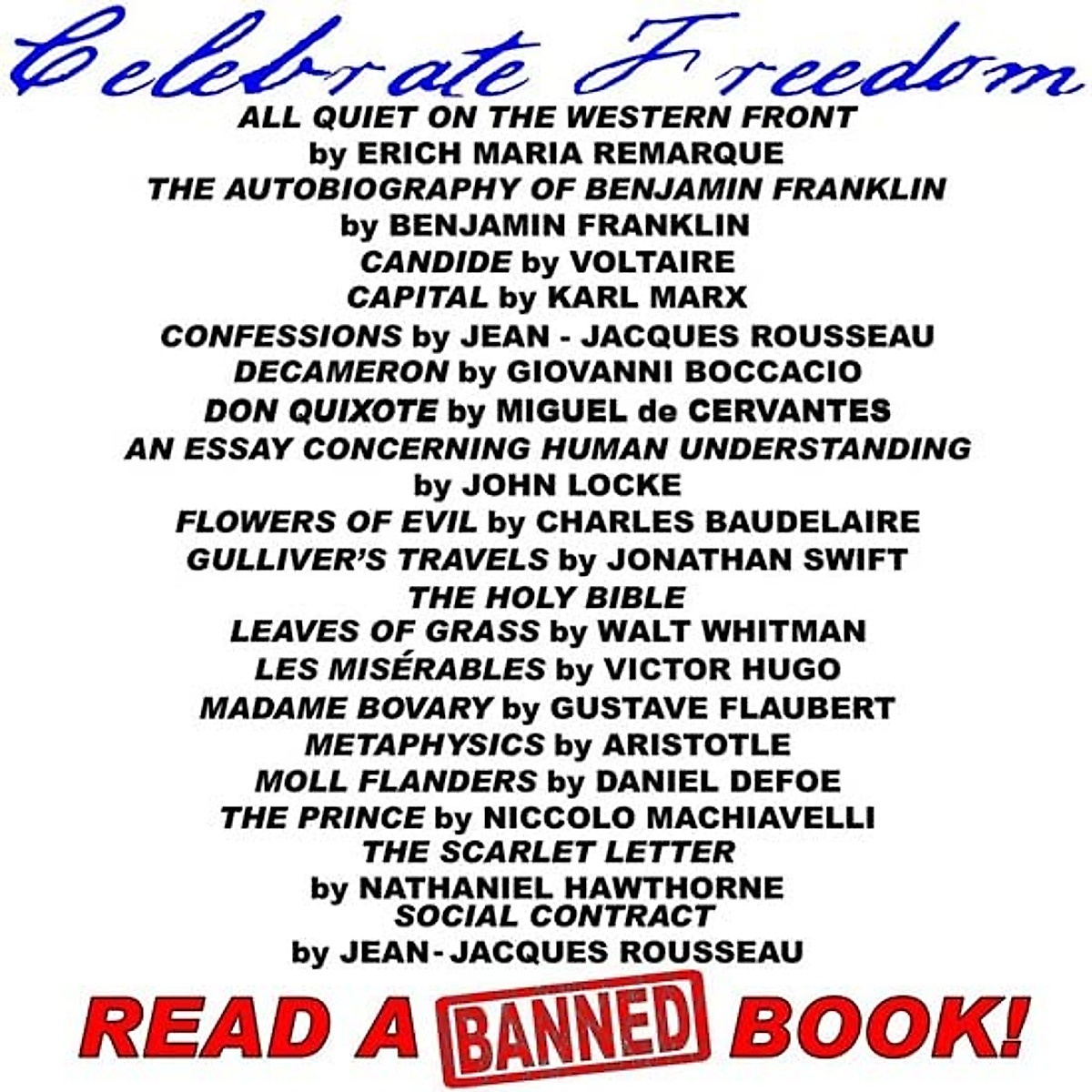 CafePress Read A Banned Book! Mug Ceramic Coffee Mug, Tea Cup 11 oz