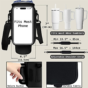 Gossby Personalized Custom 40oz Tumbler Pouch Ver 2 - Curvy Stainless Steel Cup Reusable Insulated Coffee Mug,Keep Hot/Cold,Travel Water Bottle with Holder for Travel Home, Office