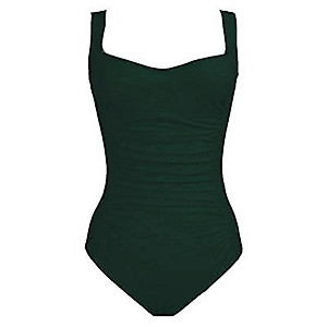 Karla Colletto Square Neck One Piece Swimwear BA-D70 (Navy, 8)