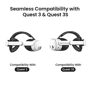 KIWI design K4 Boost Comfort Battery Head Strap Accessories for Meta/Oculus Quest 3/3S, Dual Charge the VR Headset and Battery Strap in 2.5h