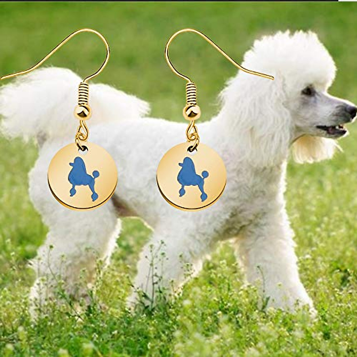 LBSBO Sigma Gamma Rho Inspired Jewelry Pretty Poodle Earrings 1922 Sorority Paraphernalia Gift (Poodle Earrings)