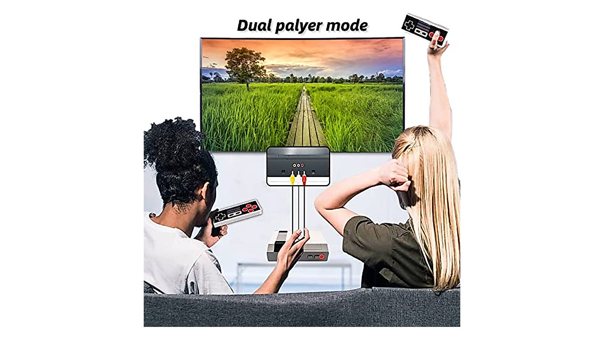 Classic Mini Retro Game Console: 620 Games & Wireless Play