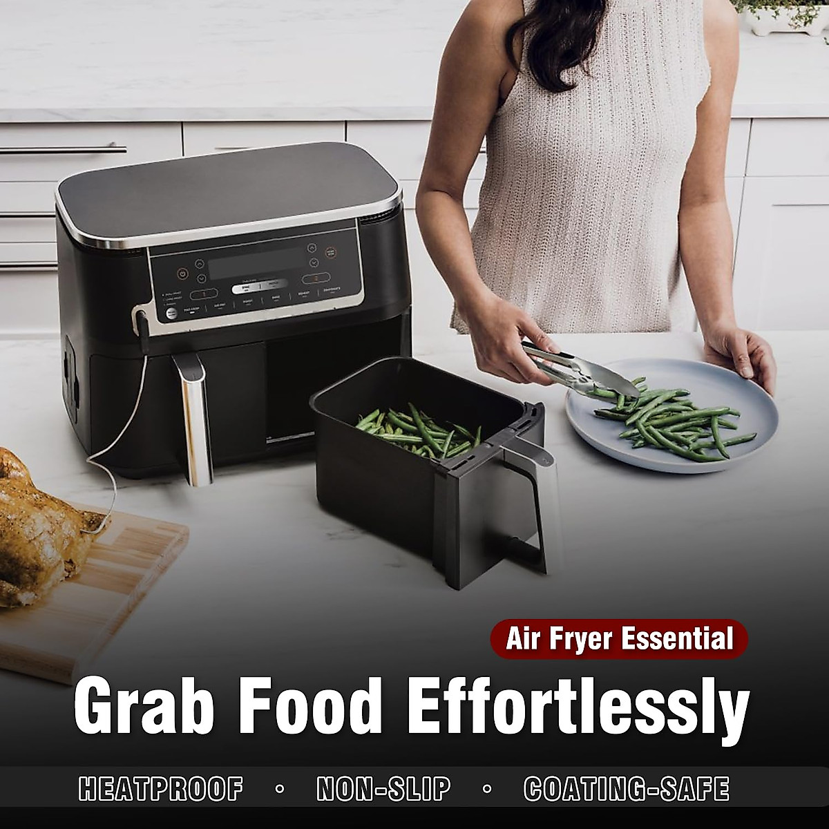 Food Grade Stainless Steel Kitchen Tongs for Cooking,BBQ - 7 ，9 and 12 Inch,Set of 3 Heavy Duty Locking Metal Food Tongs Non-Slip Grip