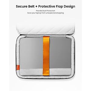 tomtoc 360 Protective Laptop Carrying Case for M3 MacBook Pro 14-inch A2918 A2992 M2/M1 Pro/Max 2023-2021, 12.9-inch iPad Pro 3rd-6th Gen with Magic Keyboard Folio, Water-Resistant Accessory Sleeve