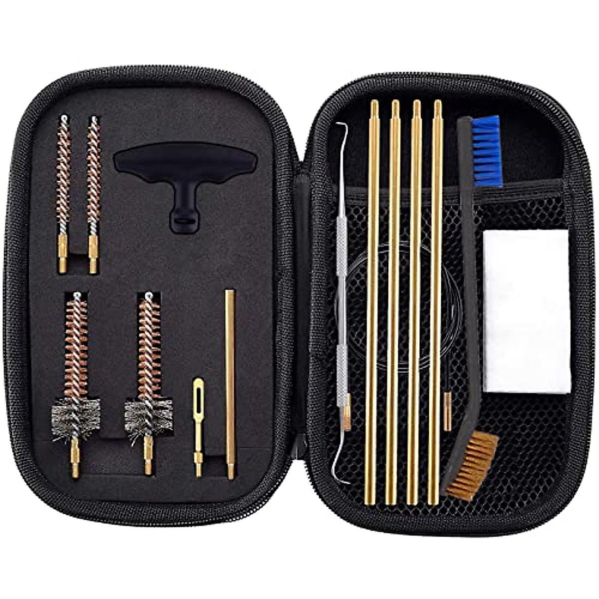 Pro .223/5.56 Cleaning Kit with Bore Chamber Brushes Cleaning Pick Kit, Brass Cleaning Rod in Zippered Organizer Compact Case BOOSTEADY