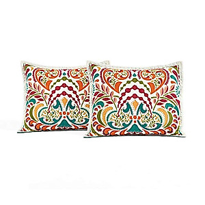 Lush Decor Clara Quilt 3 Piece Reversible Bedding Set, Full/Queen, Turquiose & Tangerine