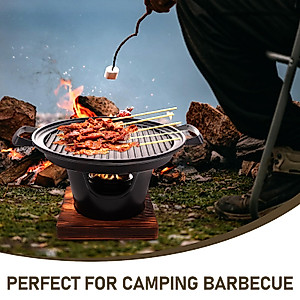 DOITOOL Portable Bbq Grill Japanese Hibachi Grill Indoor Outdoor Charcoal Grill Outdoor Grill Pan Roaster Nonstick Yakiniku Grill Portable Grill Outdoor Cooking Accessories Grilling Accessories