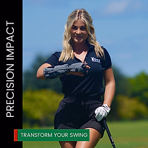 Precision Impact Golf Training Aid - Putting Trainer, Golf Swing Trainer, Golf Training Equipment, Golf Swing Trainer Aid, Golf Trainer, Golf Practice Equipment, Wrist Hinge Trainer - RH Golfers Only