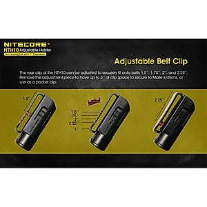 NITECORE NTH10 Adjustable Hard Holster for Flashlights with 1 inch Tube Diameter