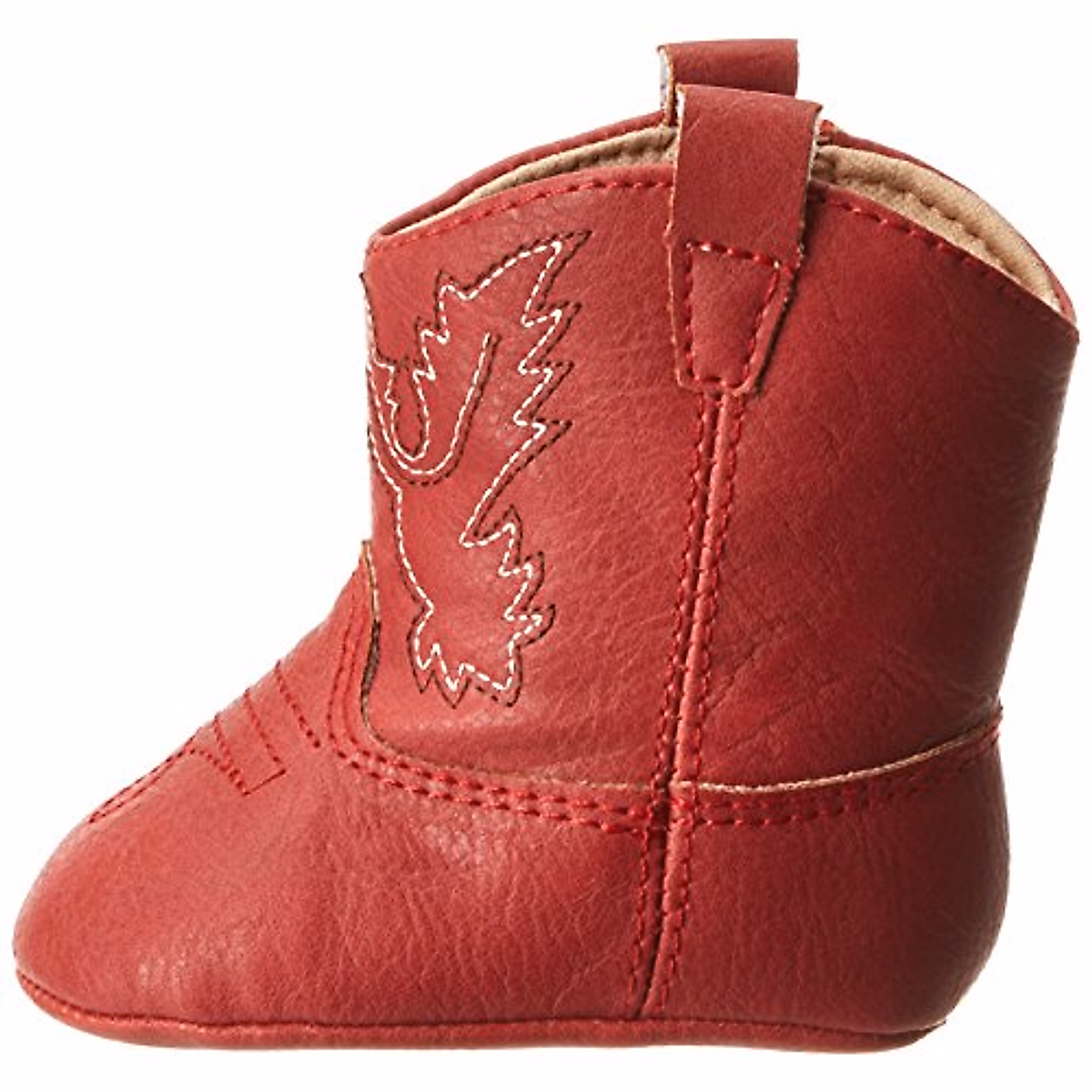 Baby Deer Baby Girls Infant Soft Sole Western Boot, Red, 0